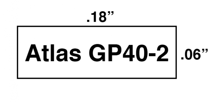 N Scale Atlas Number Board Dimensions – Conrail 1285